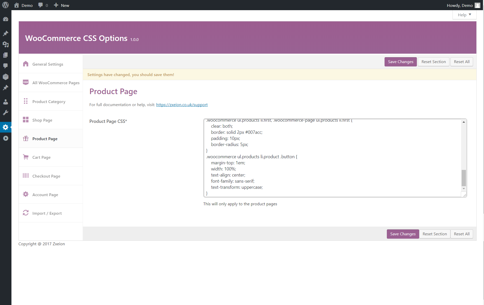 Woocommerce Custom CSS Pages, Products, Accounts & Categories by Dws_Studio